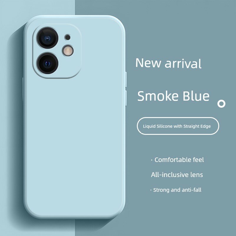 Чехол для iPhone 14 Pro из жидкого силикона, полный покрытие, противоскользящий, ультра-тонкий, с бесплатным закаленным