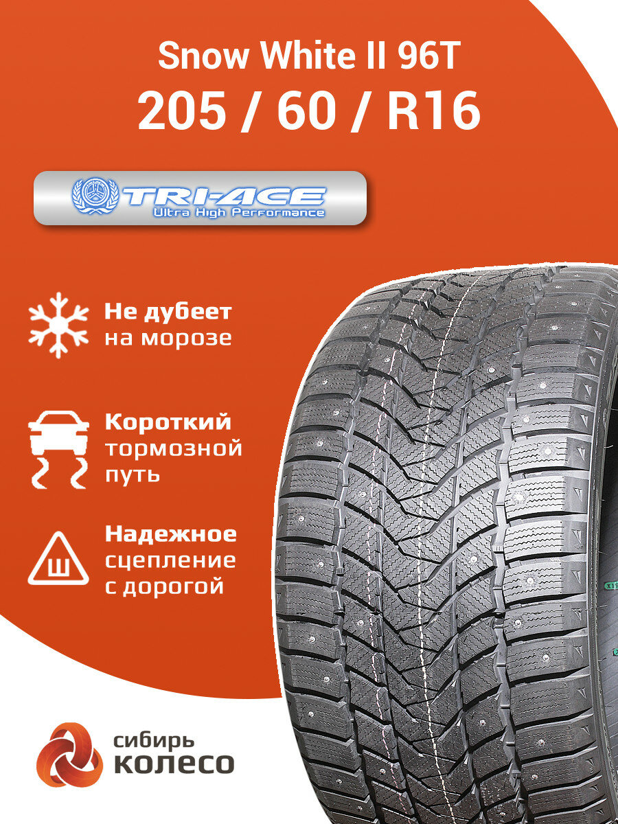 205/60R16 Tri-Ace Snow White II 96T шип