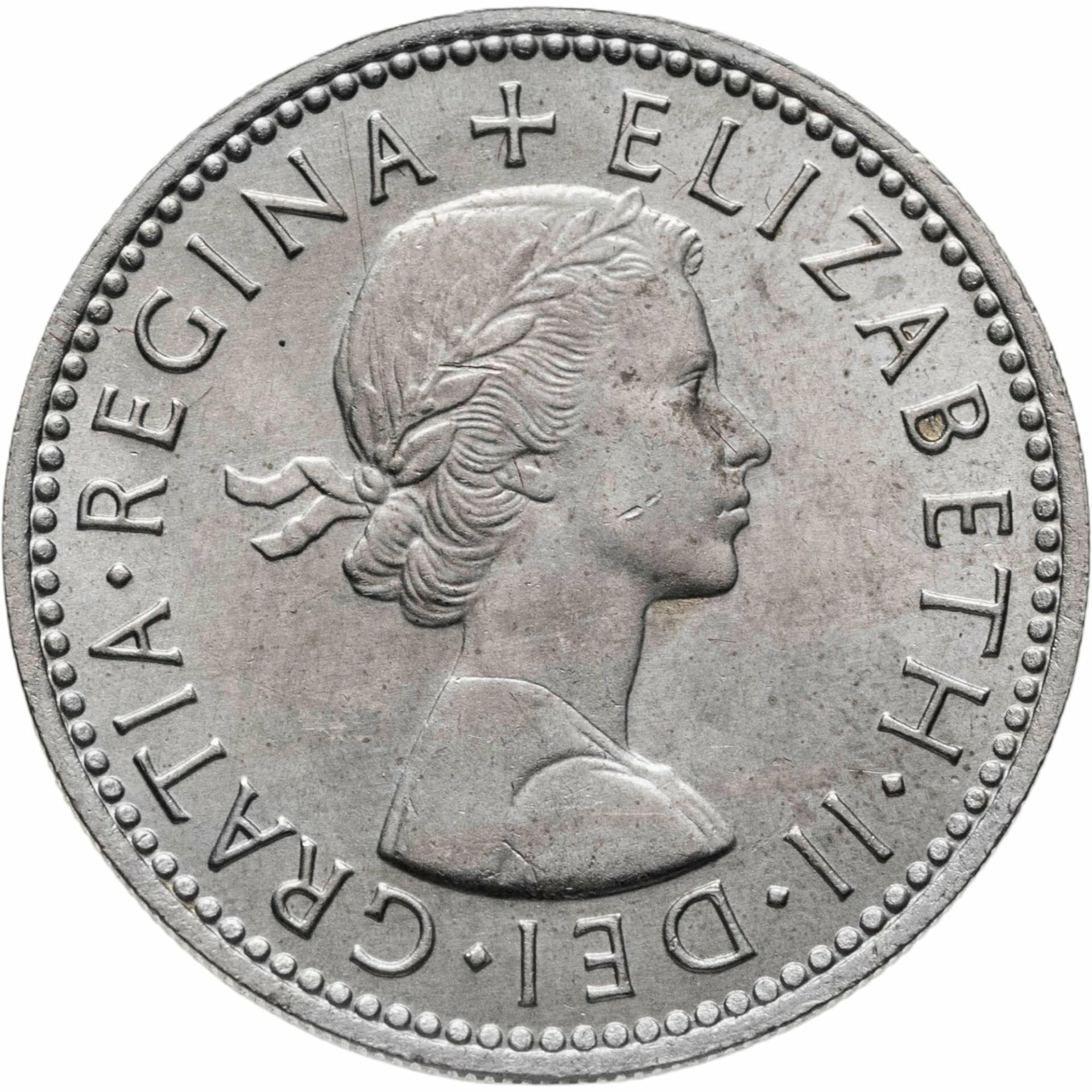 Великобритания 1 шиллинг (shilling) 1966 Английский герб - 3 льва внутри коронованного щита