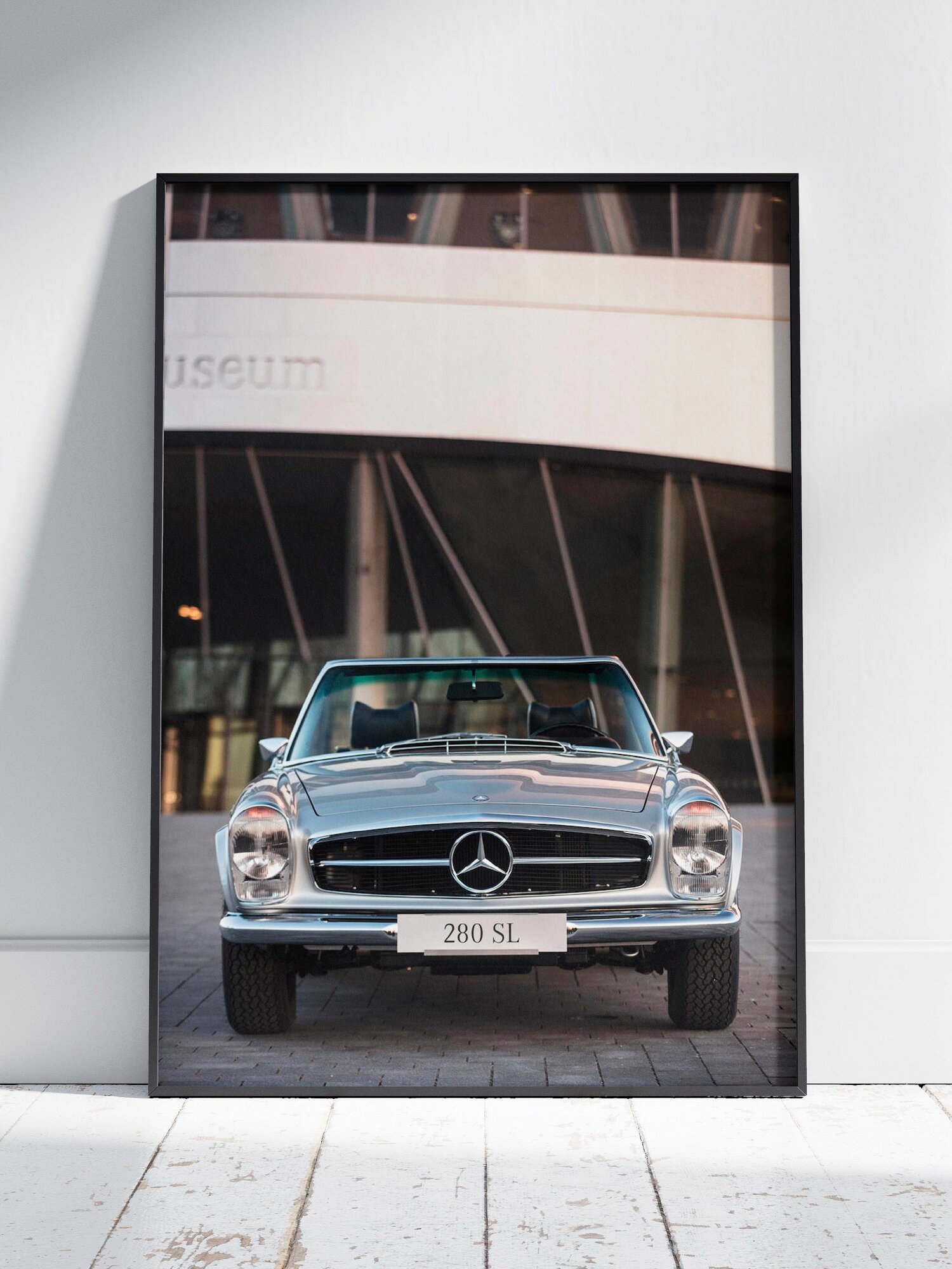 Плакат на стену для интерьера Легенды Авто (Мерседес Бенц W113 - Mercedes Benz W113) - Постер по машине формата A4 (21x30 см)