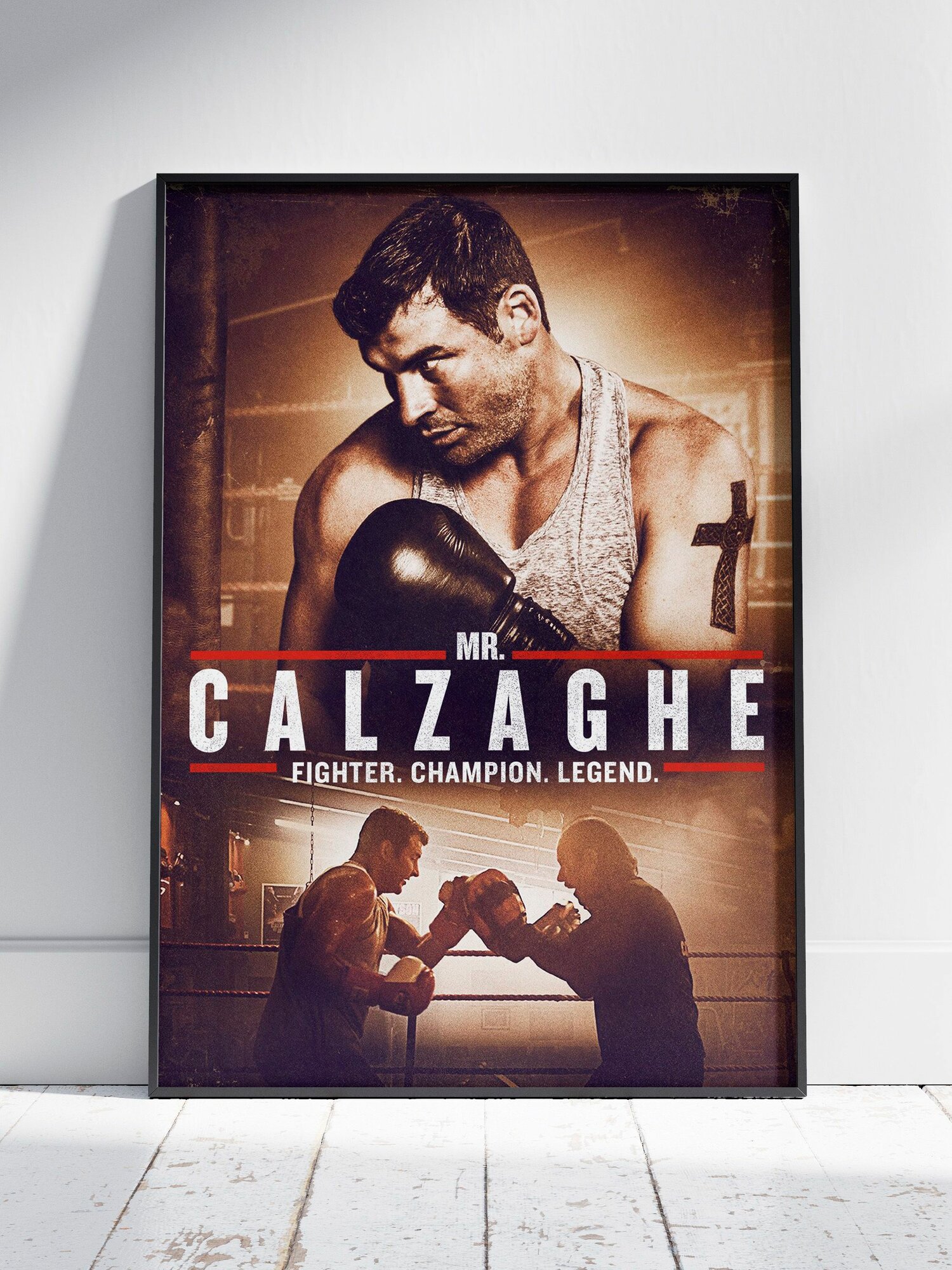 Плакат на стену для интерьера Легенды Бокса (Джо Кальзаге - Joe Calzaghe 1) - Постер по спорту и физической активности формата A4 (21x30 см)
