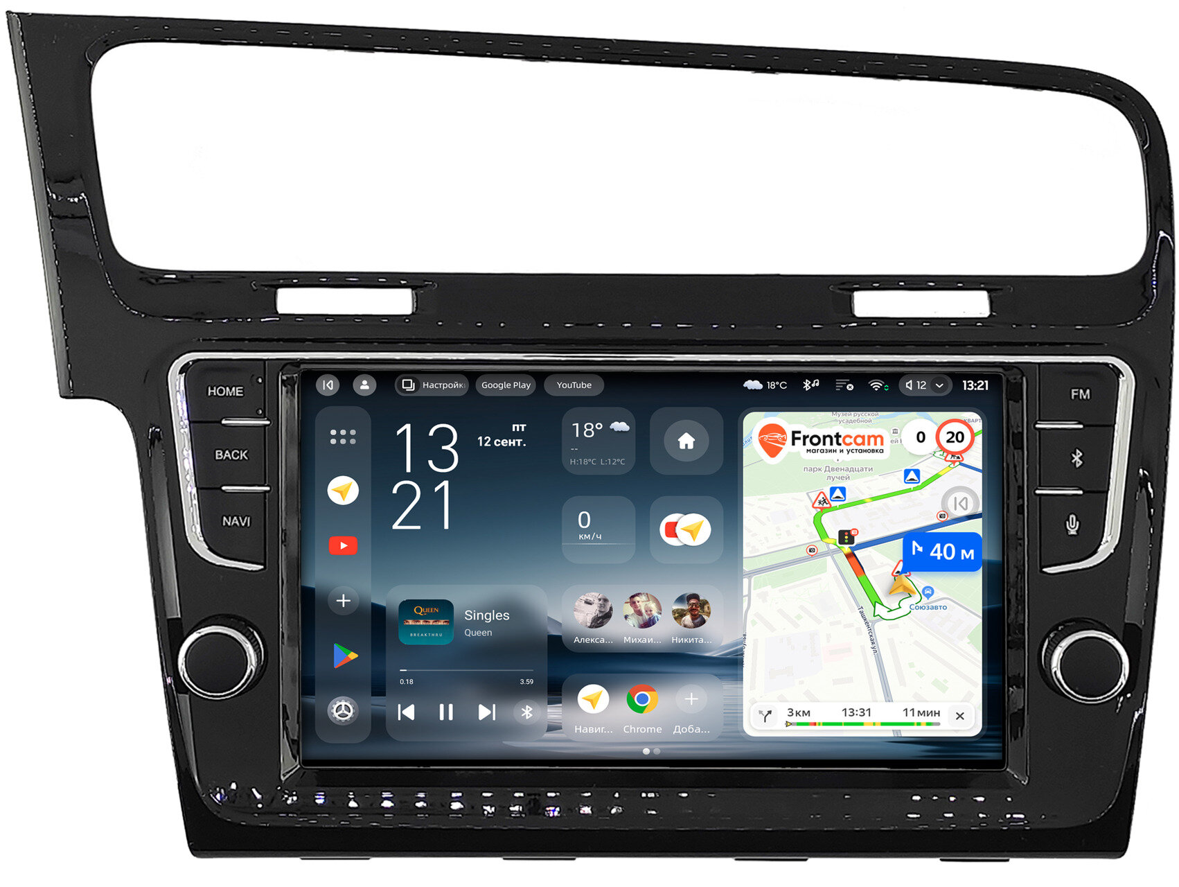 Штатная магнитола Teyes CC4L 6/64 9" RM-9-3461 Volkswagen Golf 7 2012-2022 (черная, глянцевая) Android 14 with DTS® Audio (4G-SIM, DSP IPS, AI)
