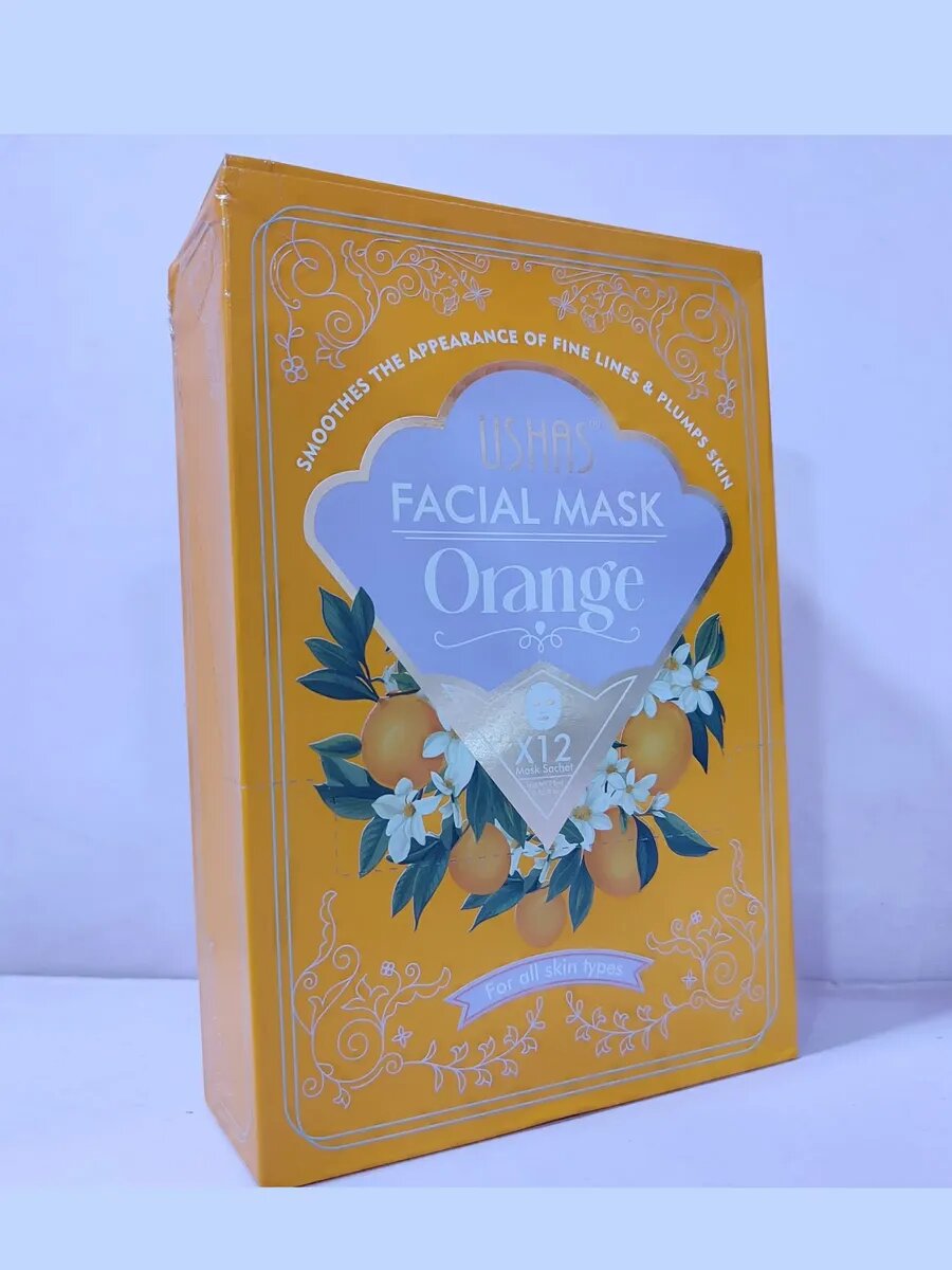 Тканевая маска USHASH Facial Mask Orange, для всех типов кожи