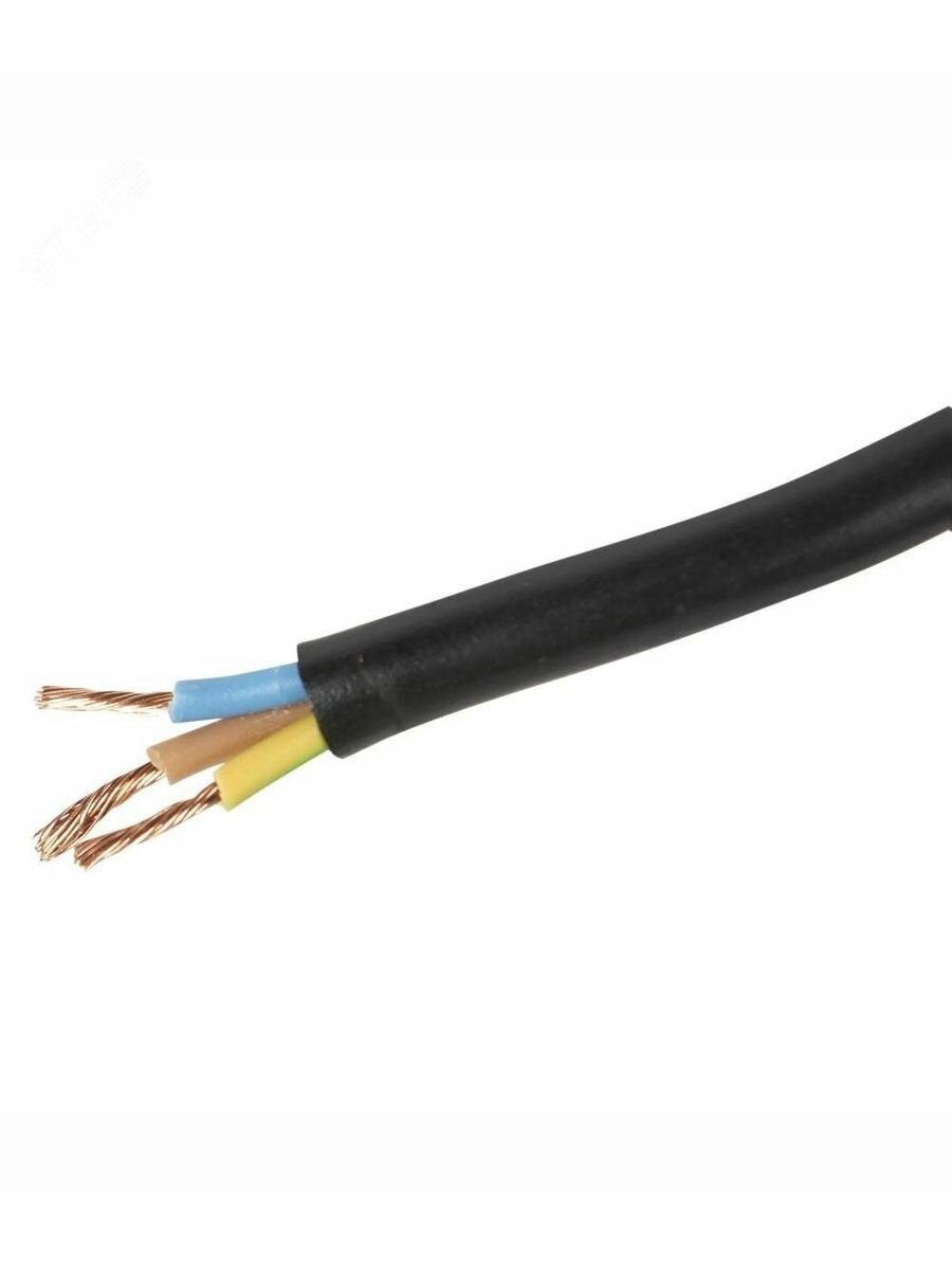 ПВСнг(А)-LS 2х1.5+1х1.5 Элпрокабель Кабель силовой ГОСТ, чёрный, бухта 100м