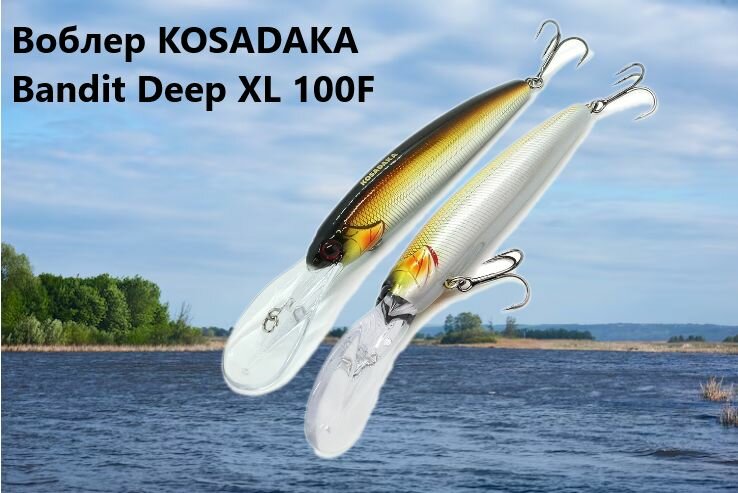 Воблер KOSADAKA Bandit Deep XL 100F 100мм, 18г, 4-7м, цв. CNT