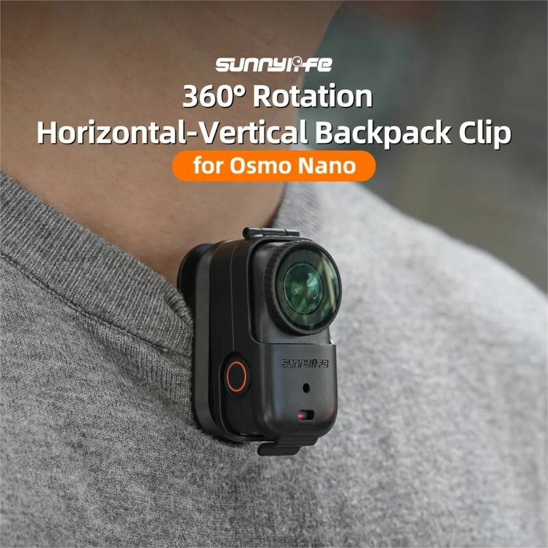 Sunnylife Клипса-держатель для рюкзака для Osmo Nano Антивибрационный поворотный на 360 зажим-крепление для камеры OSMO NANO Аксессуары
