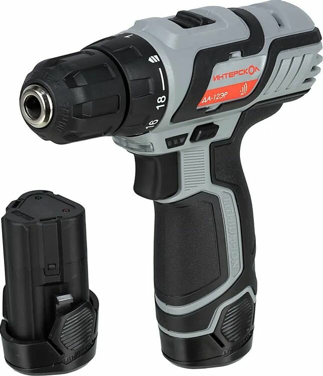 Дрель-шуруповёрт ИНТЕРСКОЛ ДА-12ЭР, 12В, 2 аккумулятора (434.2.2.20)