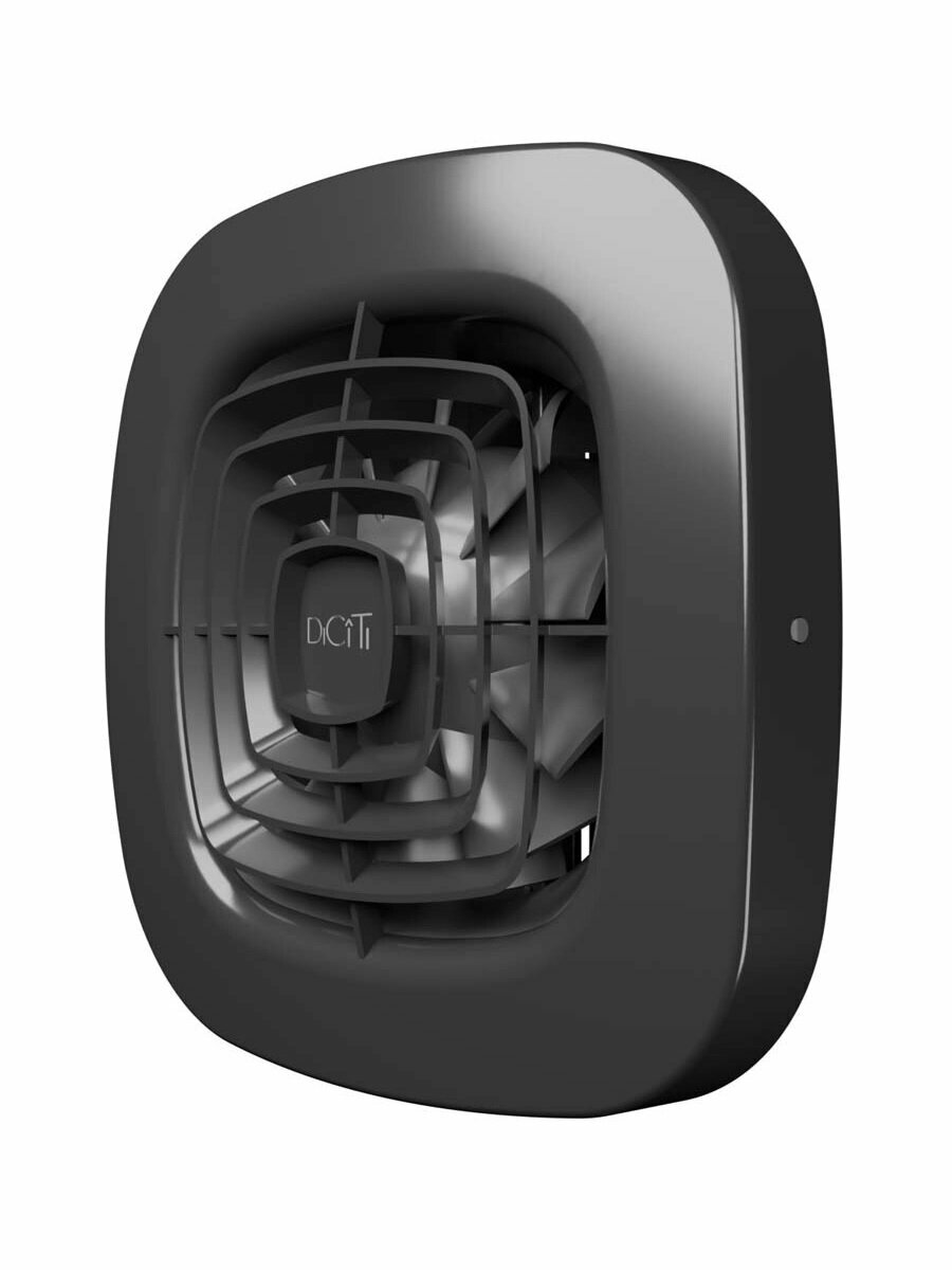 Вентилятор вытяжной Diciti Air 4C Dark gray metal, с обратным клапаном, диаметр 100 мм