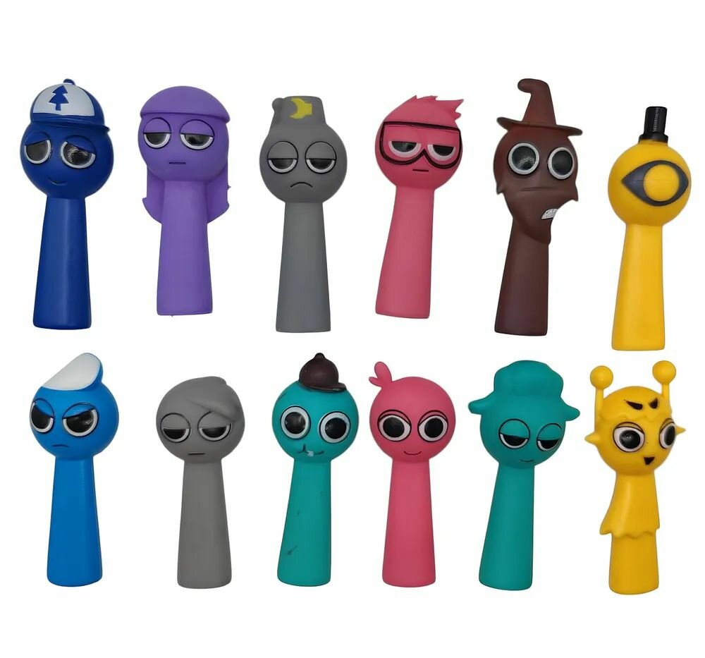 Набор фигурок Спрунки / Sprunki Incredibox 12шт (7-8см, пакет)