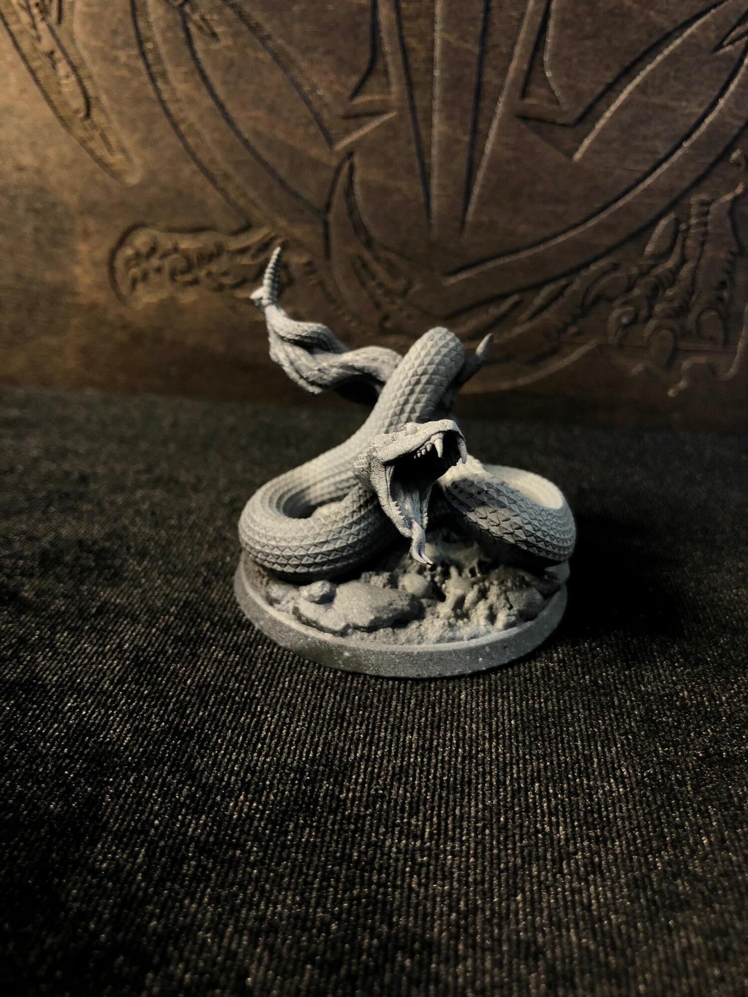 Гигантская змея - Миниатюра для настольных игр DnD, ДнД, Dungeons & Dragons, Pathfinder.