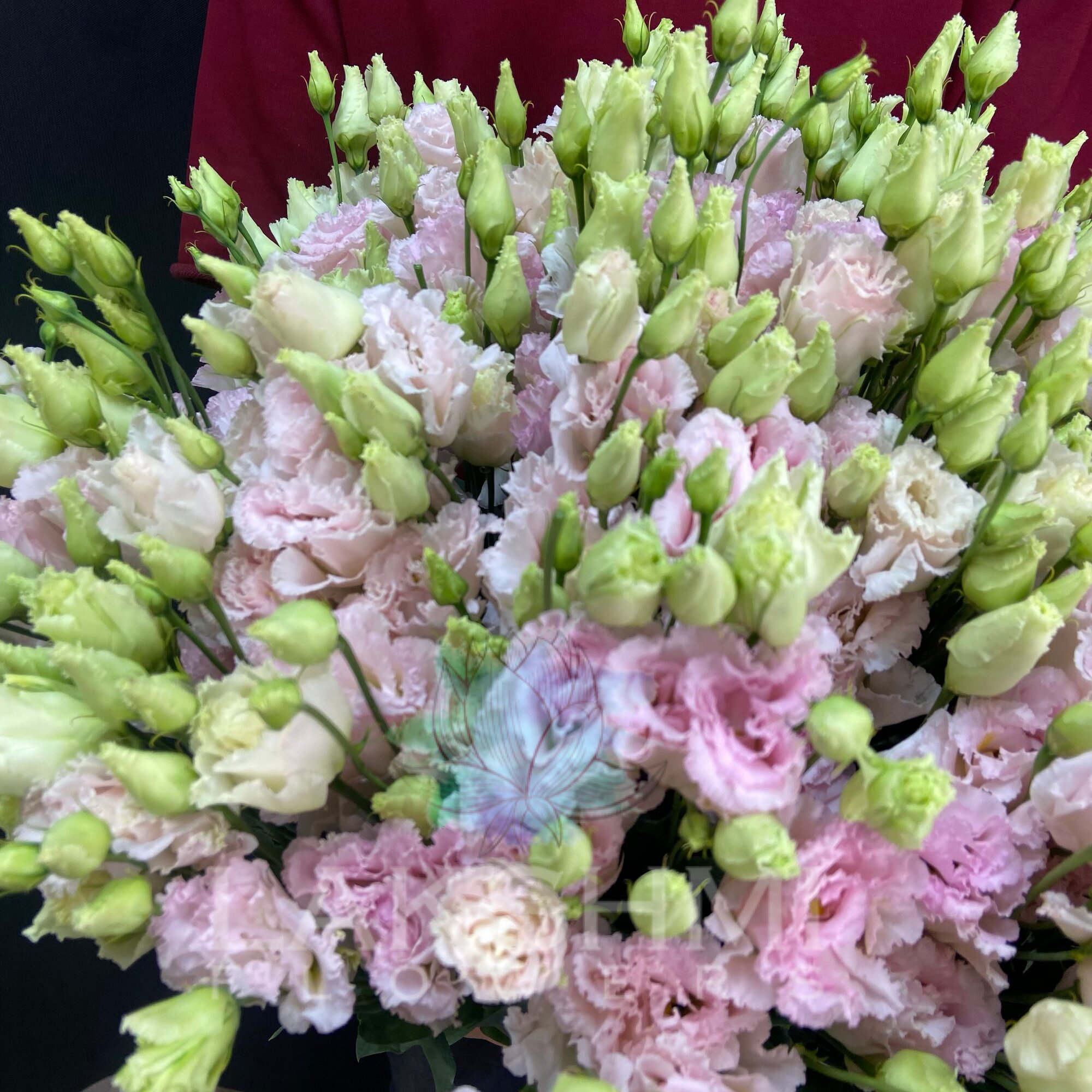 29 розовых эустом сорта "Алиса" / Авторский букет из 29 розовых эустом "Lakshmi flowers"