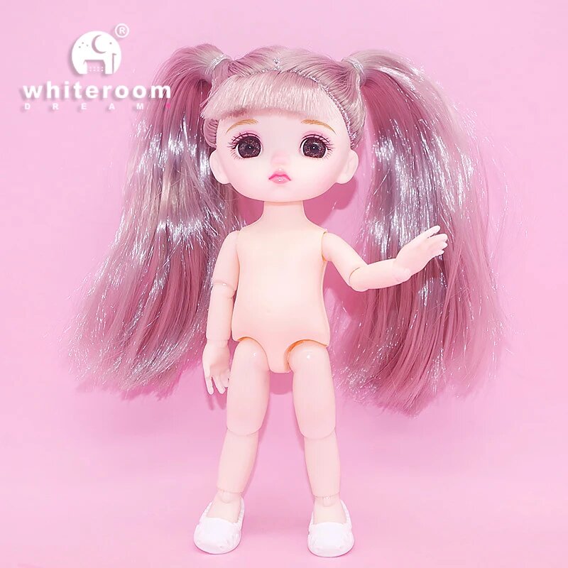 Шарнирная кукла whiteroom 16 см DD Purple braids