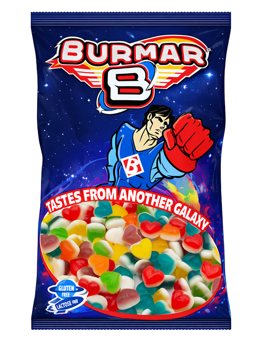 Мармелад жевательный халяль "Сердечки мини ассорти" 1кг BURMAR