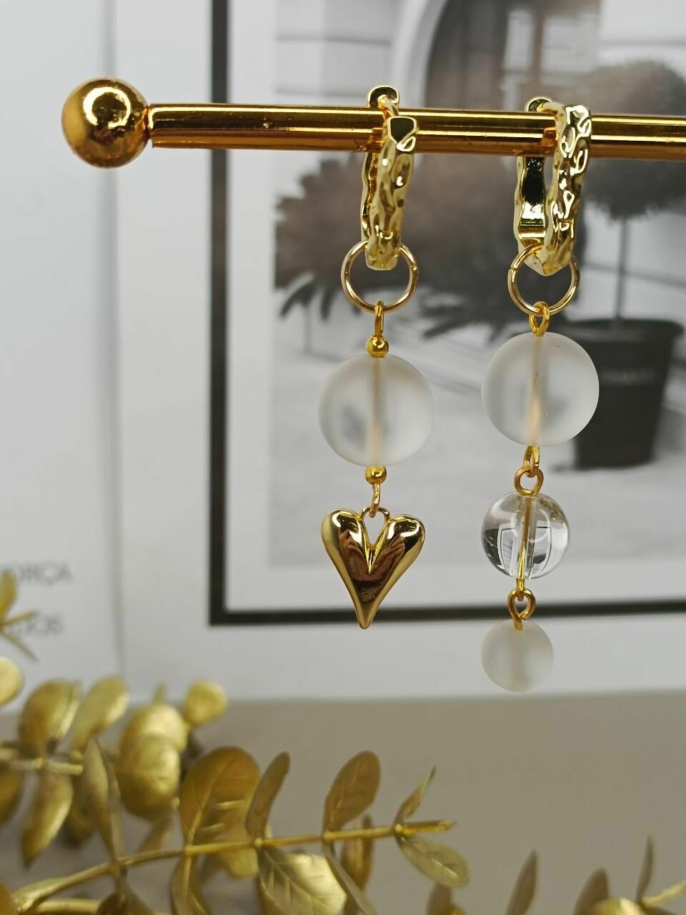 Серьги Amo Venezia, стекло, прозрачный — фото 1
