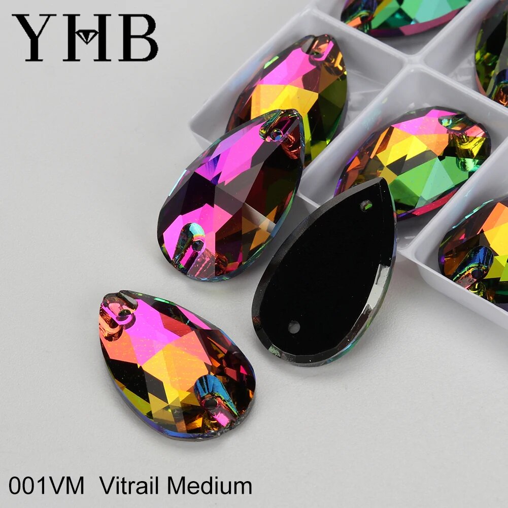 Стразы YHB Vitrail Medium 17x28 мм, 12 шт