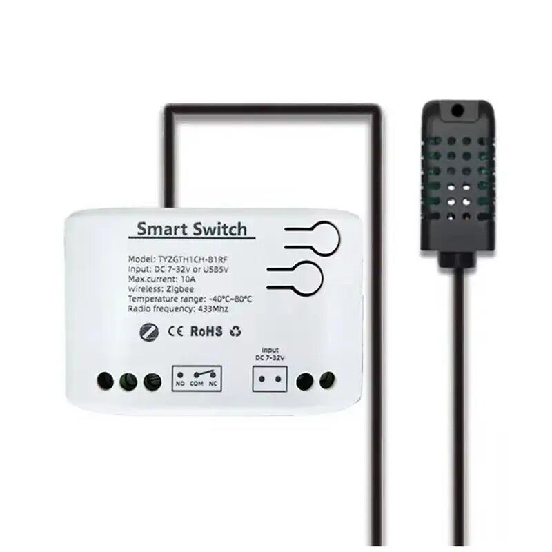 Умный выключатель AA87 Tuya Zigbee с датчиком температуры и влажности
