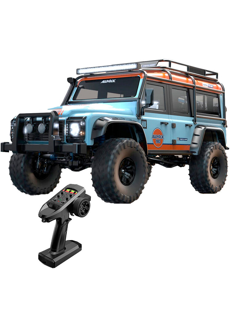 Радиоуправляемая машина краулер MJX Defender Hyper Go 1/8 Трофи модель Brushless 4WD 2.4G LED - MJX-H8H-BLUE