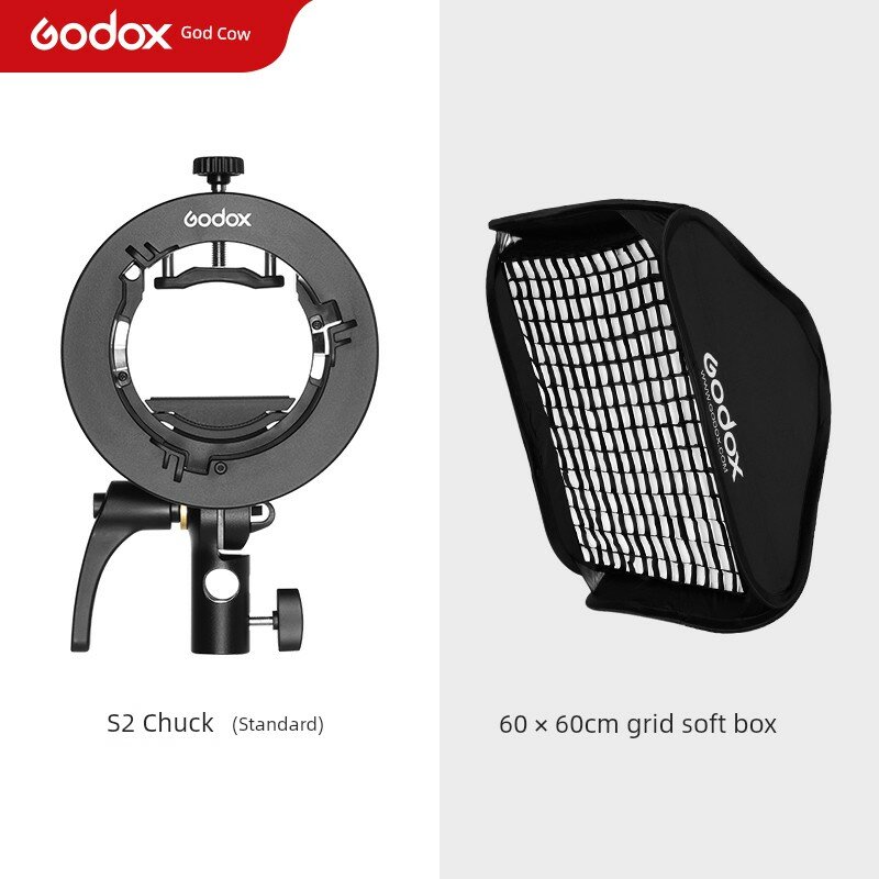 Godox S2 Монтажная Платформа Улучшенная с 60см Мягкой Зоной и Сеткой, Съемочная Стойка для Света, Совместима с V100