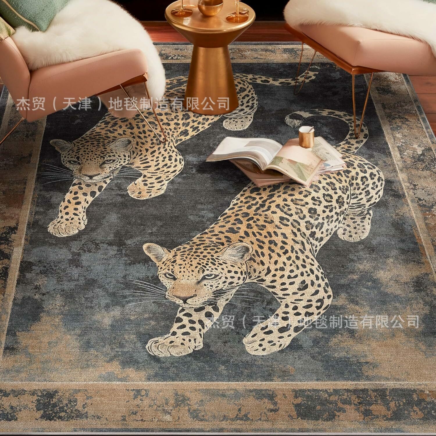 Розовый、Jungle, ковер из тигра, оверсайз 0.8м*1,2м(INS/Хит продаж)