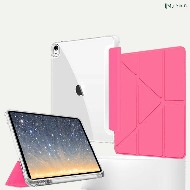 Чехол для iPad Air 3 10,5 дюйма с левым слотом для пера и прозрачным акриловым анти-изгибом - Арбузная красная