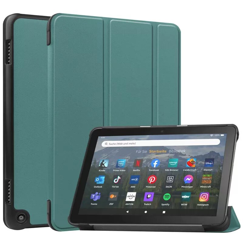 Подходит для защитного чехла Amazon Fire HD8/8Plus 2024 года, кожаного чехла с режимом сна для планшетных компьютеров