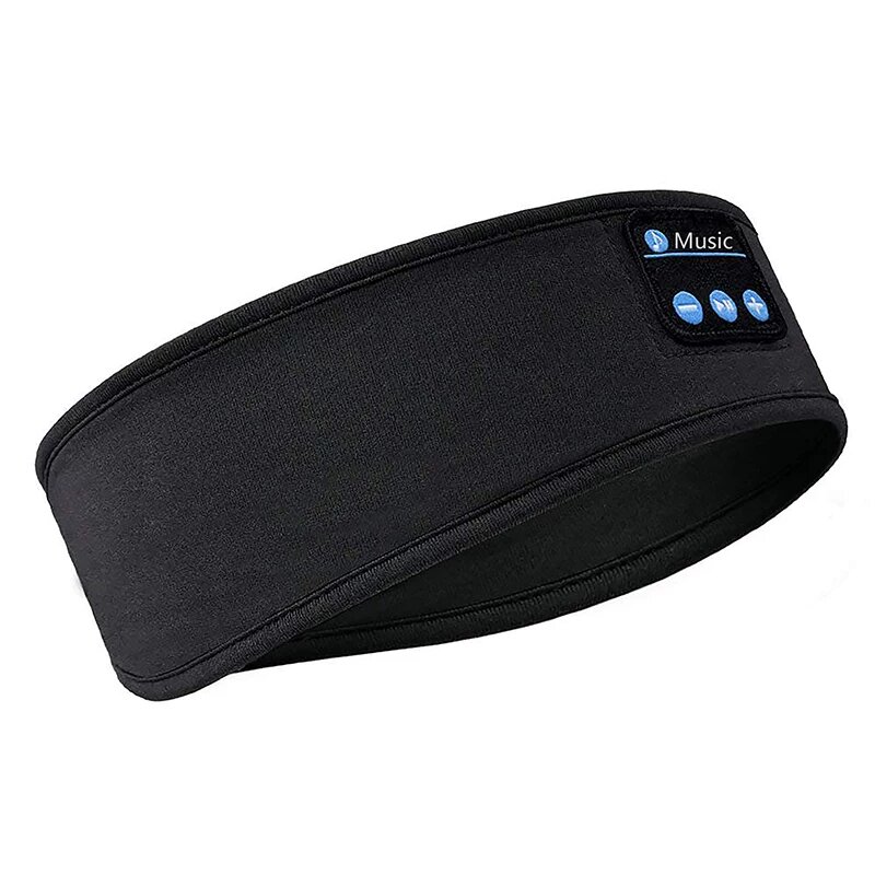 Bluetooth музыкальная повязка для сна и защиты от УФ - беспроводная спортивная повязка черного цвета для бега, йоги и