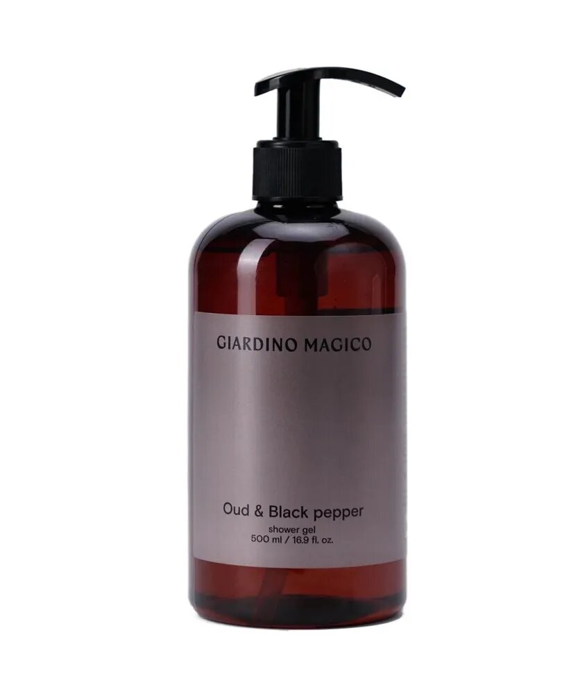 Увлажняющий гель для душа GIARDINO MAGICO Oud & Black pepper (500 мл)