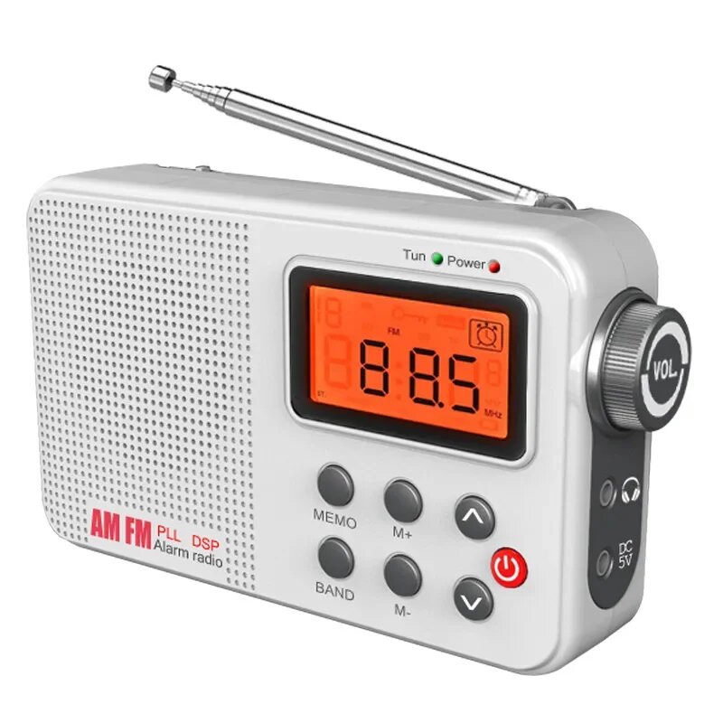 Портативное радио JINSERTA FM AM White