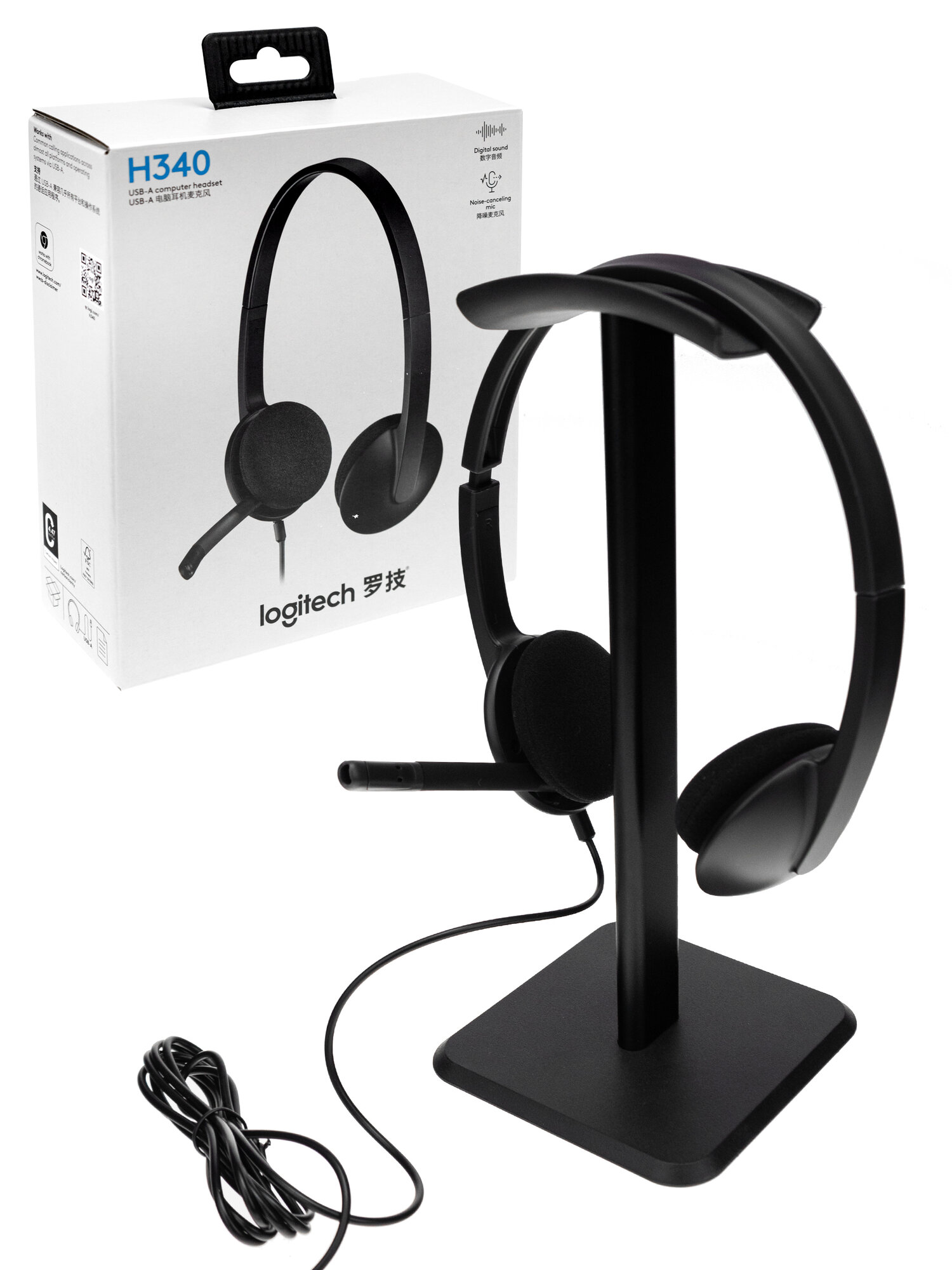 Компьютерная гарнитура Logitech USB Headset H340