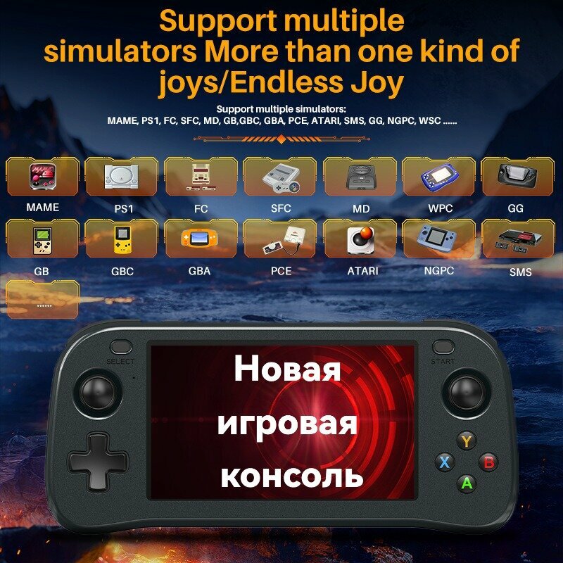 Портативная консоль CCIT 2026, экран 4.5", 20000 встроенных игр