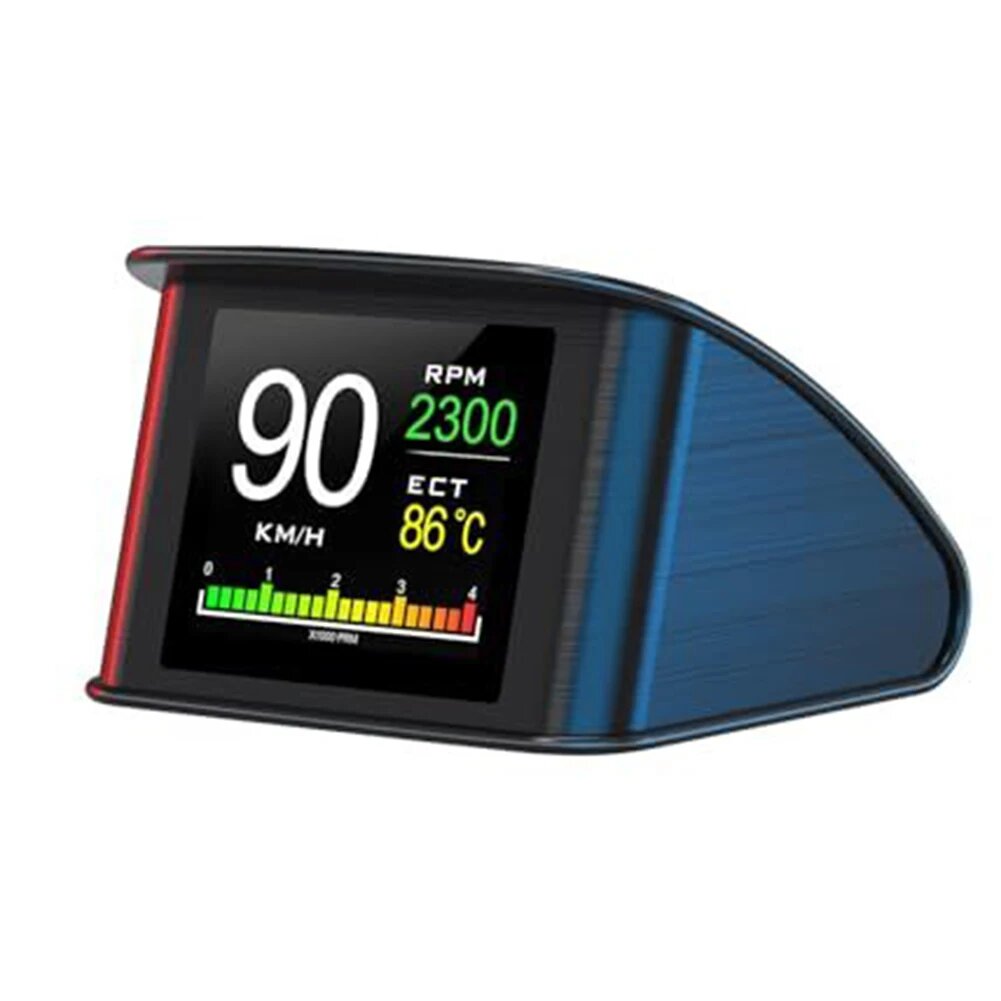 Цифровой дисплей на приборную панель (HUD) с функцией OBD2, мониторингом скорости, сигнализацией о превышении скорости, TFT LCD-экраном 2.6 дюйма и диагностикой кодов ошибок