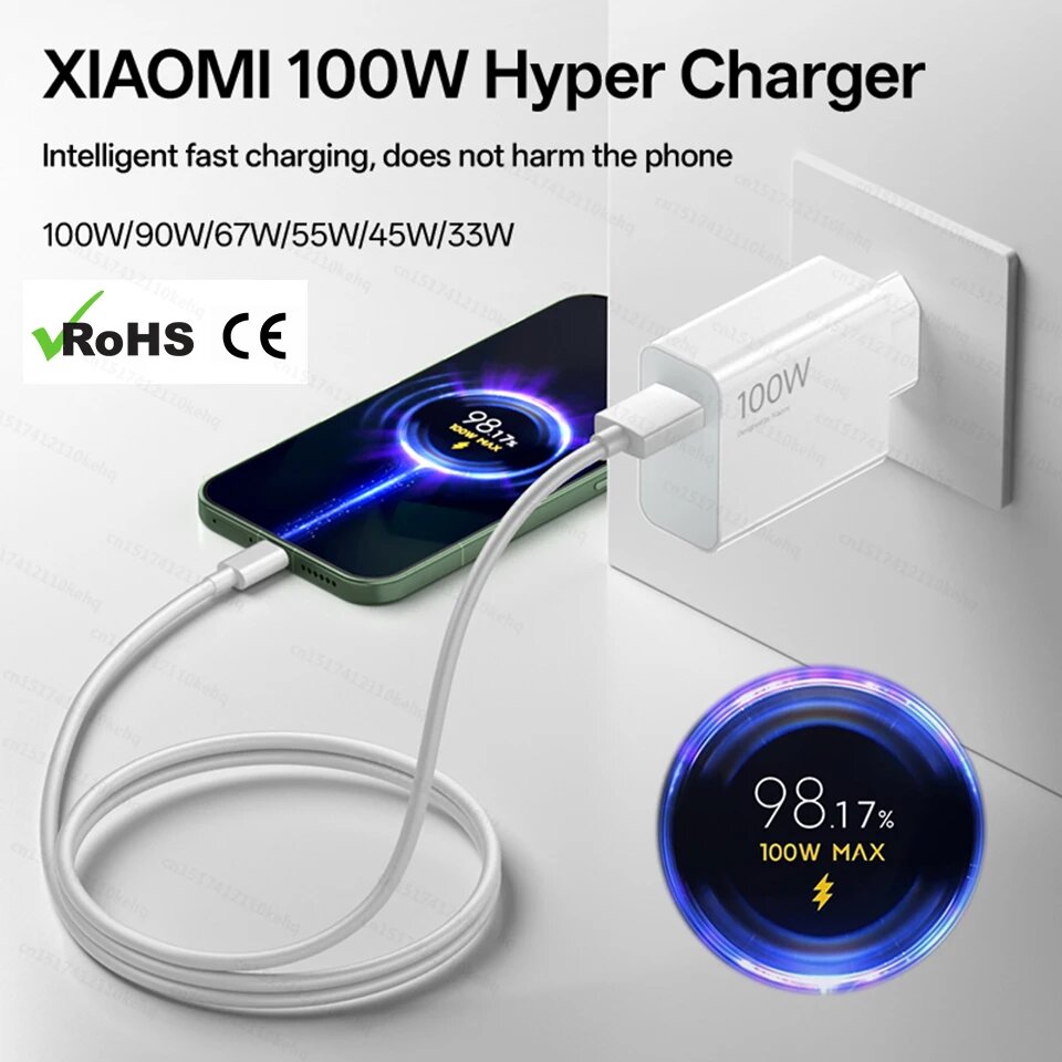 Xiaomi 100W HyperCharge EU, кабель 1м — фото 1