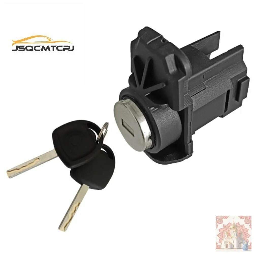 3pcs 9072465890 Вал цилиндра дверного замка с 2 ключами подходит для 2006-2014 Opel Corsa D S07