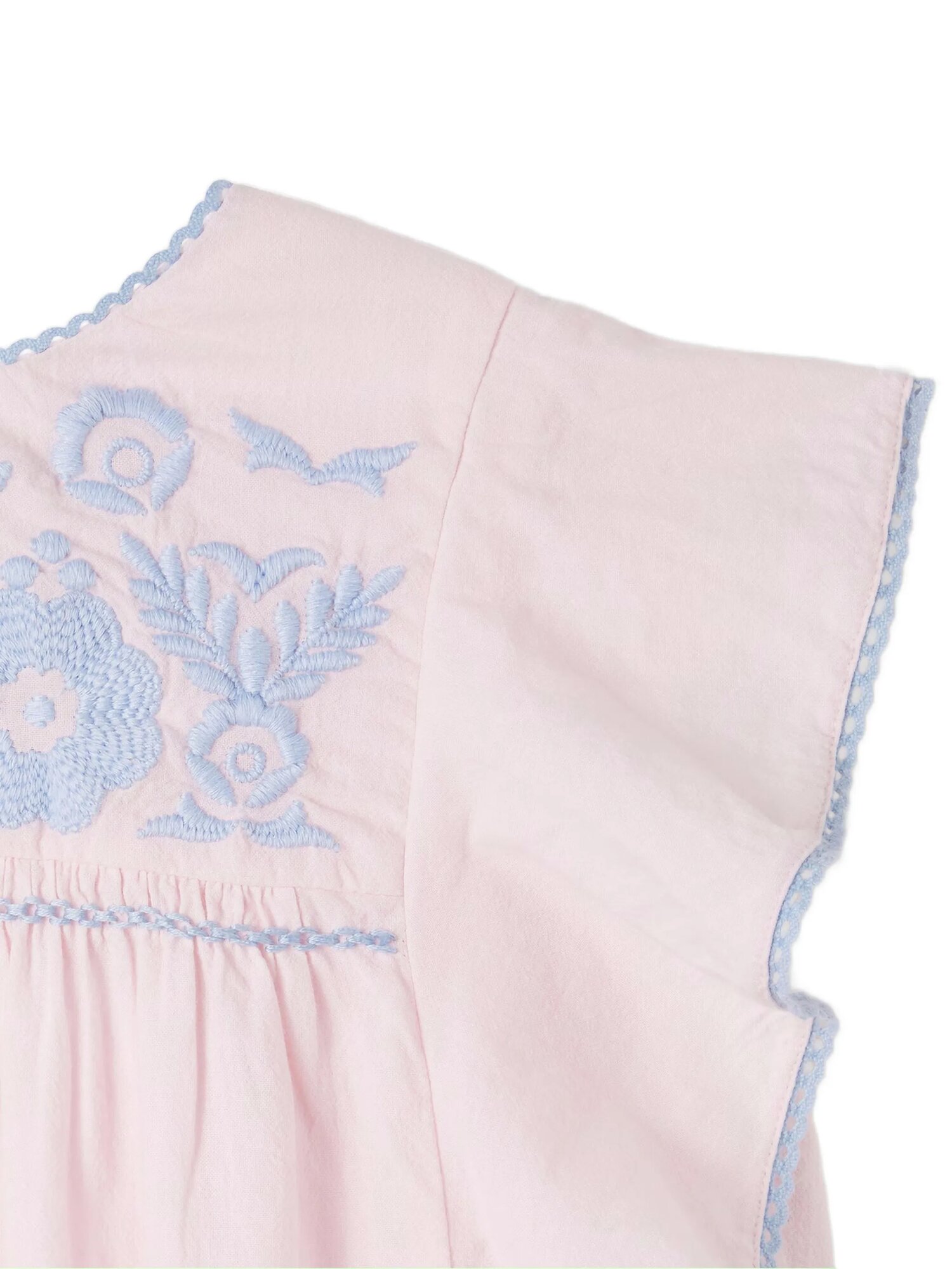 Платье LOUISE MISHA Embroidered ruffled dress, размер 10 лет, кораллово-розовый — фото 1