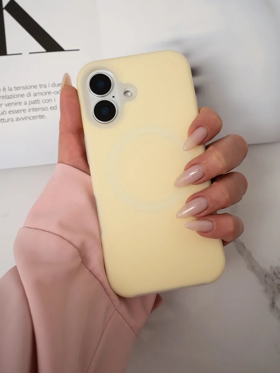 Чехол О'кейси, MagSafe, для iPhone 17, защита камеры, жёлтый
