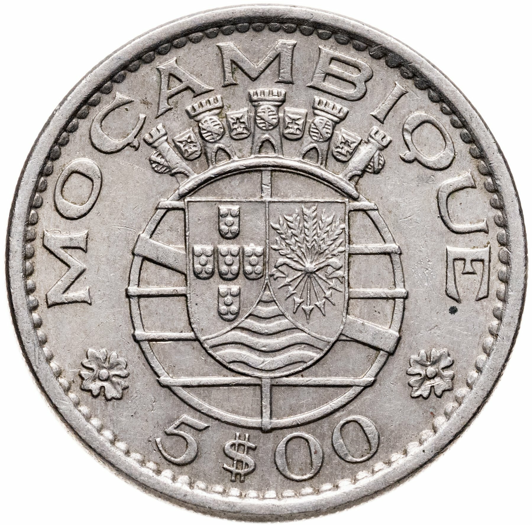 Мозамбик 5 эскудо (escudos) 1973