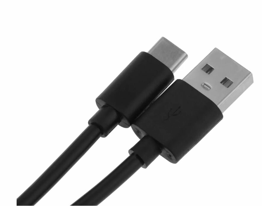 Кабель KINGPRICE, USB-A - USB-С, 1 м, черный, TPU, 2А