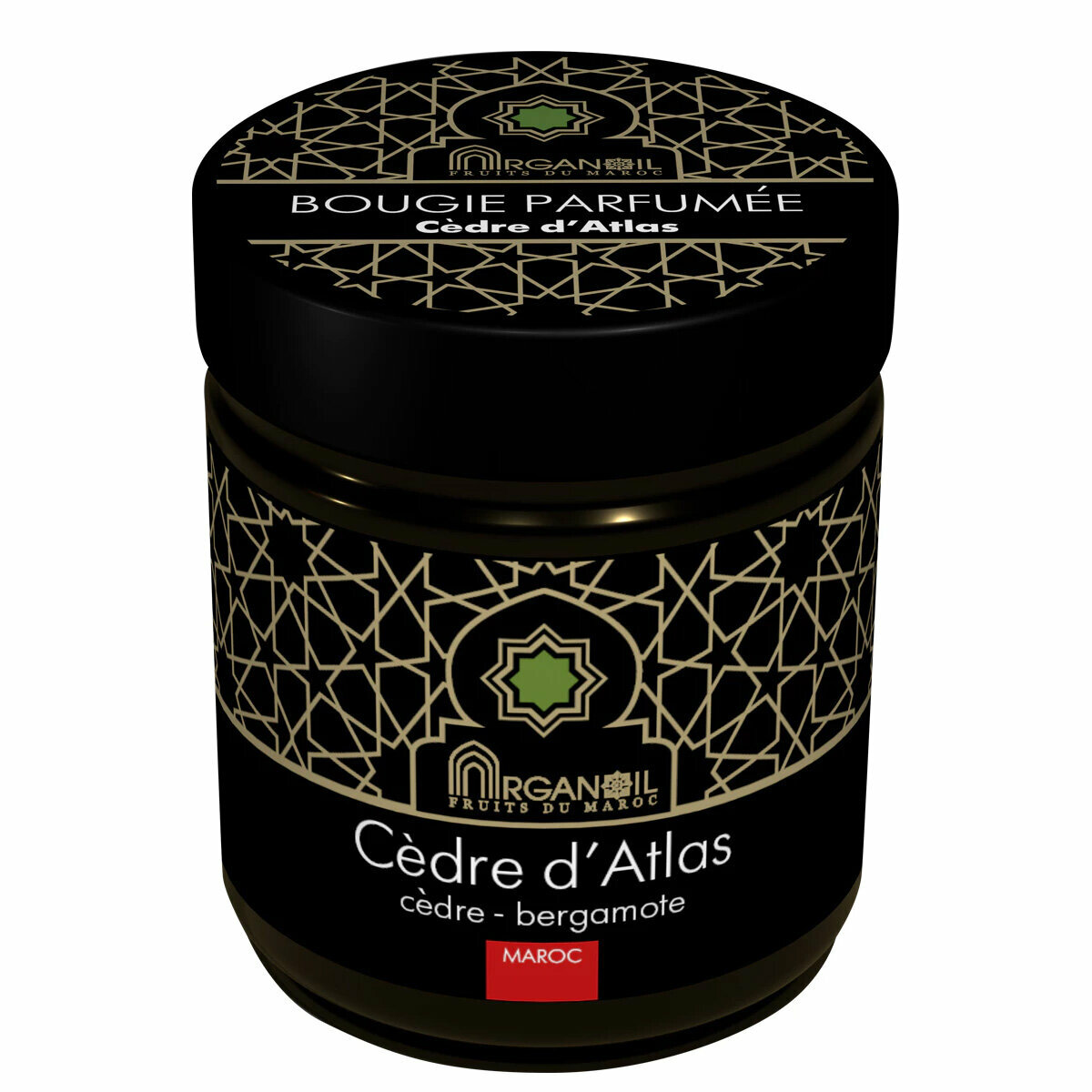 ARGANOIL Ароматическая свеча Атласский кедр Bougie Parfumee Cedre D'Atlas (кедр-бергамот) Свеча 100мл