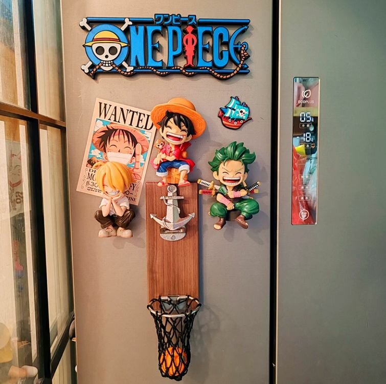 Наклейка на холодильник Ван-Пис One Piece Открывалка для пивных бутылок с наклейкой на холодильник Luffy