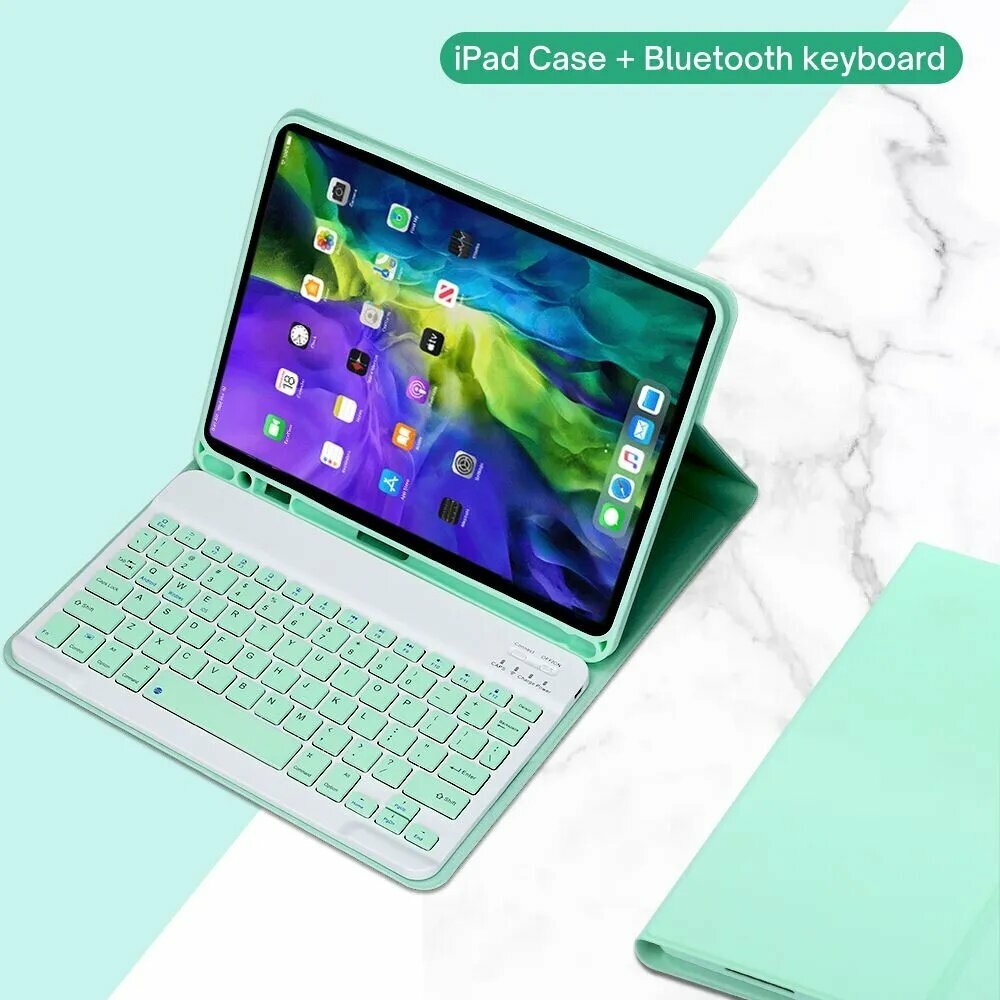 11-дюймовый чехол с клавиатурой для iPad pro11 2020/2021/2022 Съемная беспроводная Bluetooth русская клавиатура + чехол для планшета