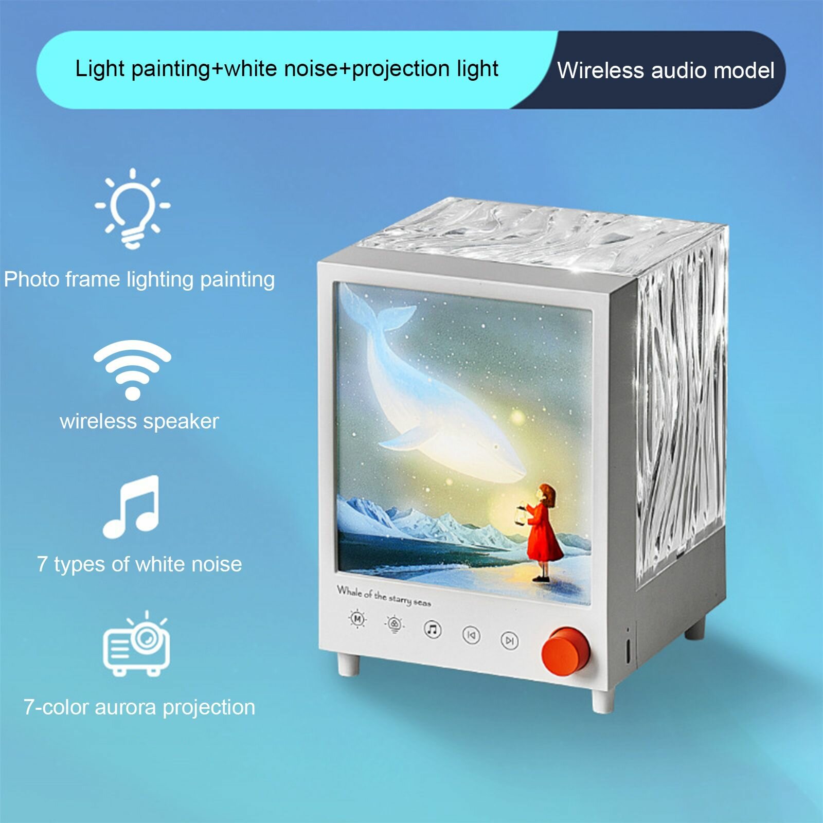 1200 м ч Aurora Projector Lamp 7 Natural Sounds Night Light для спальни