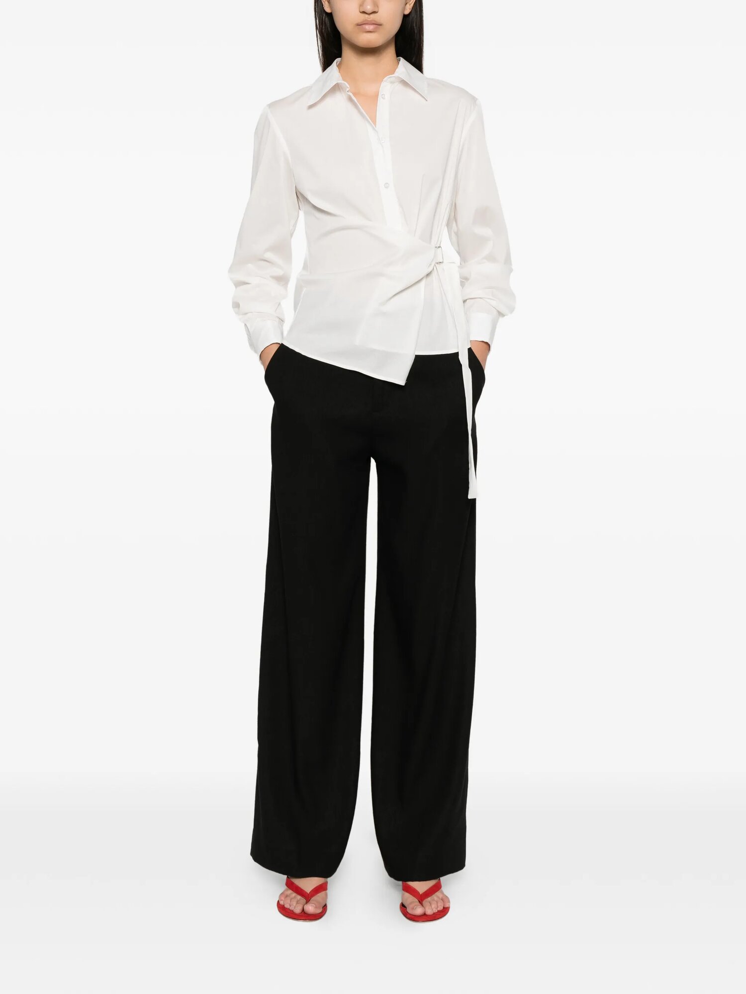 Рубашка Manuel Ritz Wrap-design long-sleeve shirt, размер 38 — фото 1