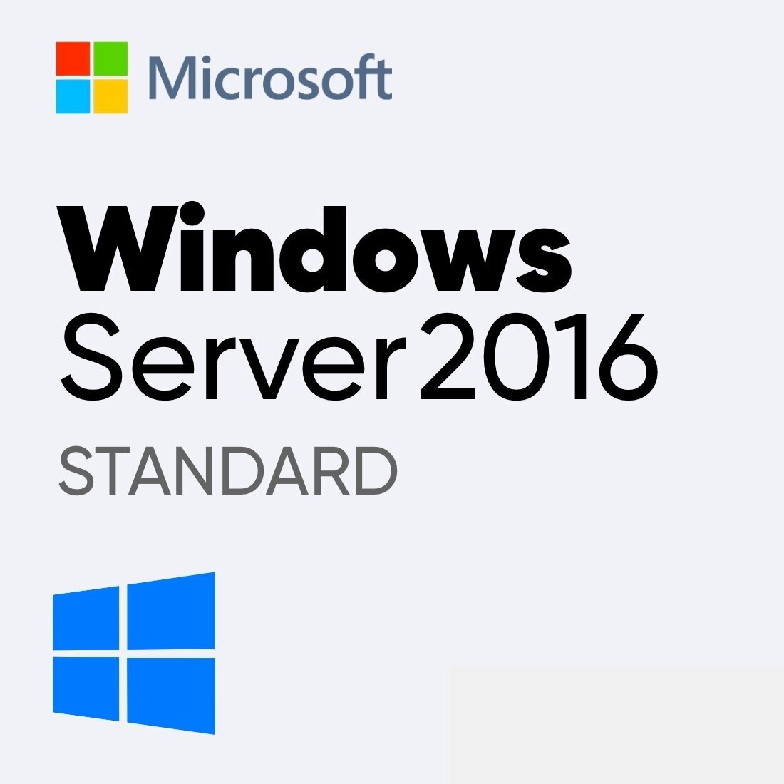 Ключ Microsoft Windows Server 2016 Standard, лицензия для одного ПК, x64, Русская версия