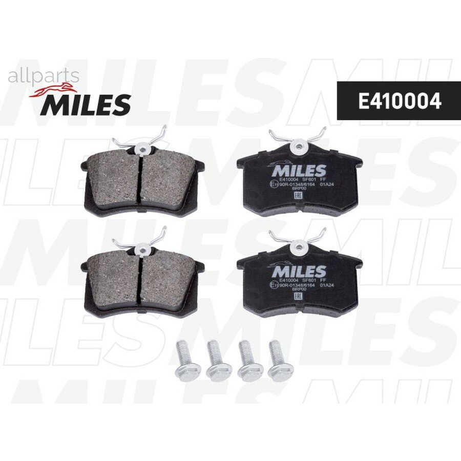 MILES E410004 Колодки тормозные AUDI 96-/CITROEN/RENAULT/PEUGEOT 98-/VW 95- зад. LowMetallic
