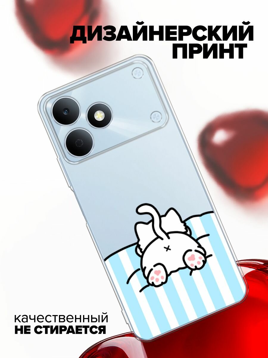 Чехол на Realme Note 80 / Реалми Нот 80 с принтом Белый котенок — фото 1
