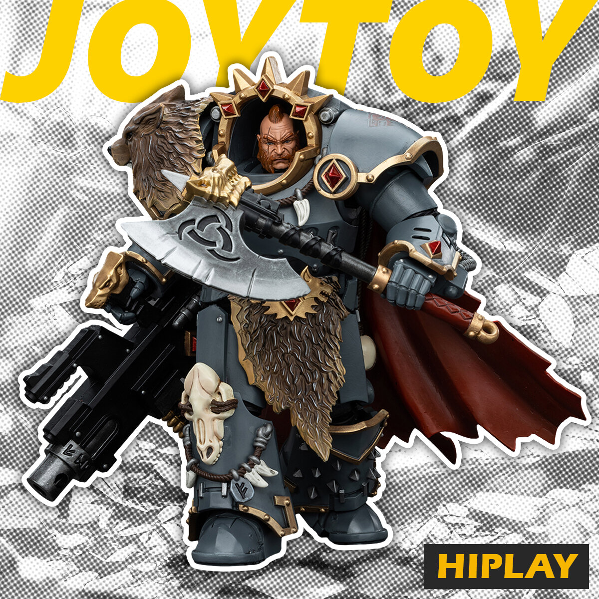HIPLAY JOYTOY Warhammer The Horus Heresy Космические Волки Leman Russ Primarch of the VIth Legion JT6137 1/18