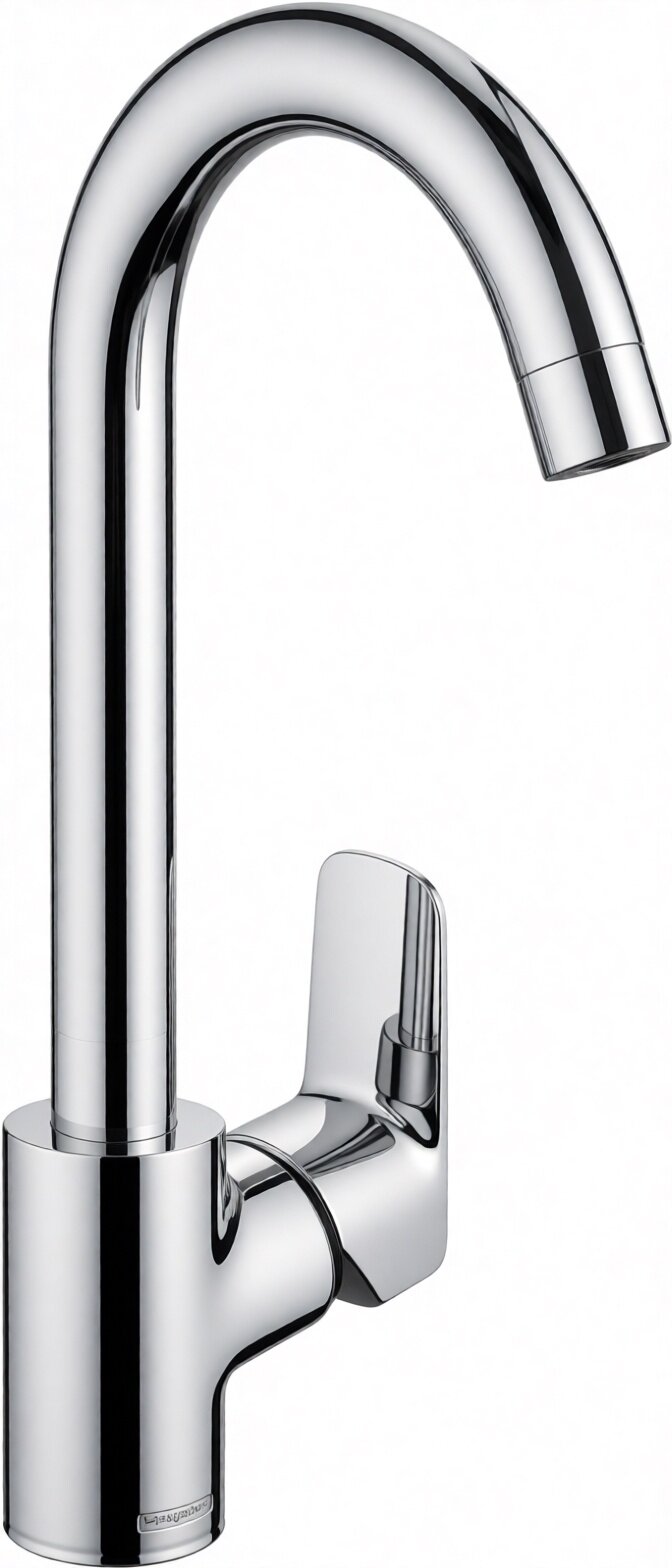 Смеситель Hansgrohe "Logis" 71835000, кухонный, горизонтальный, глянцевый хром