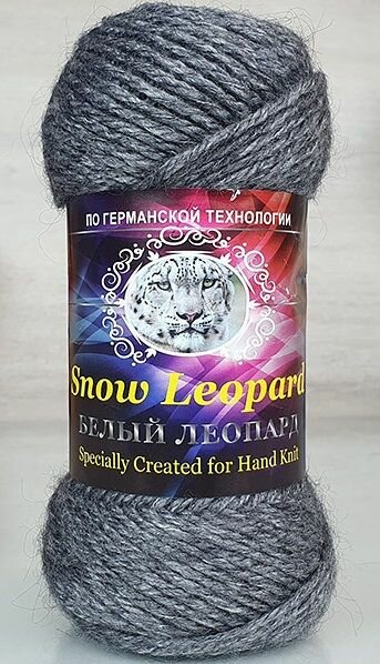 Пряжа Color City Белый леопард 2901 тёмно-серый (100г/180м, упаковка 2 мотка)