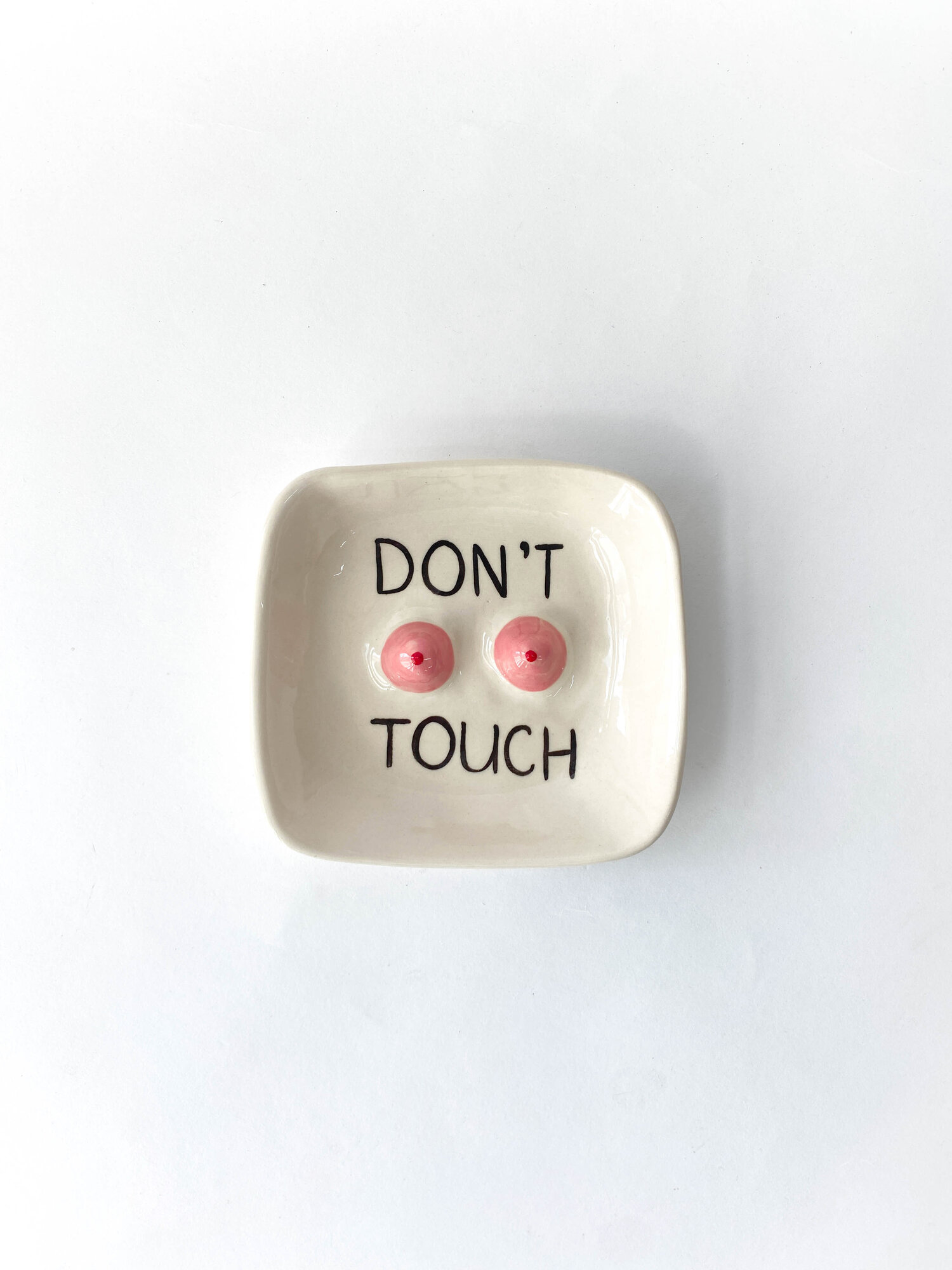 Мисочка «Don’t touch» квадратная керамическая мисочка для украшений или соуса