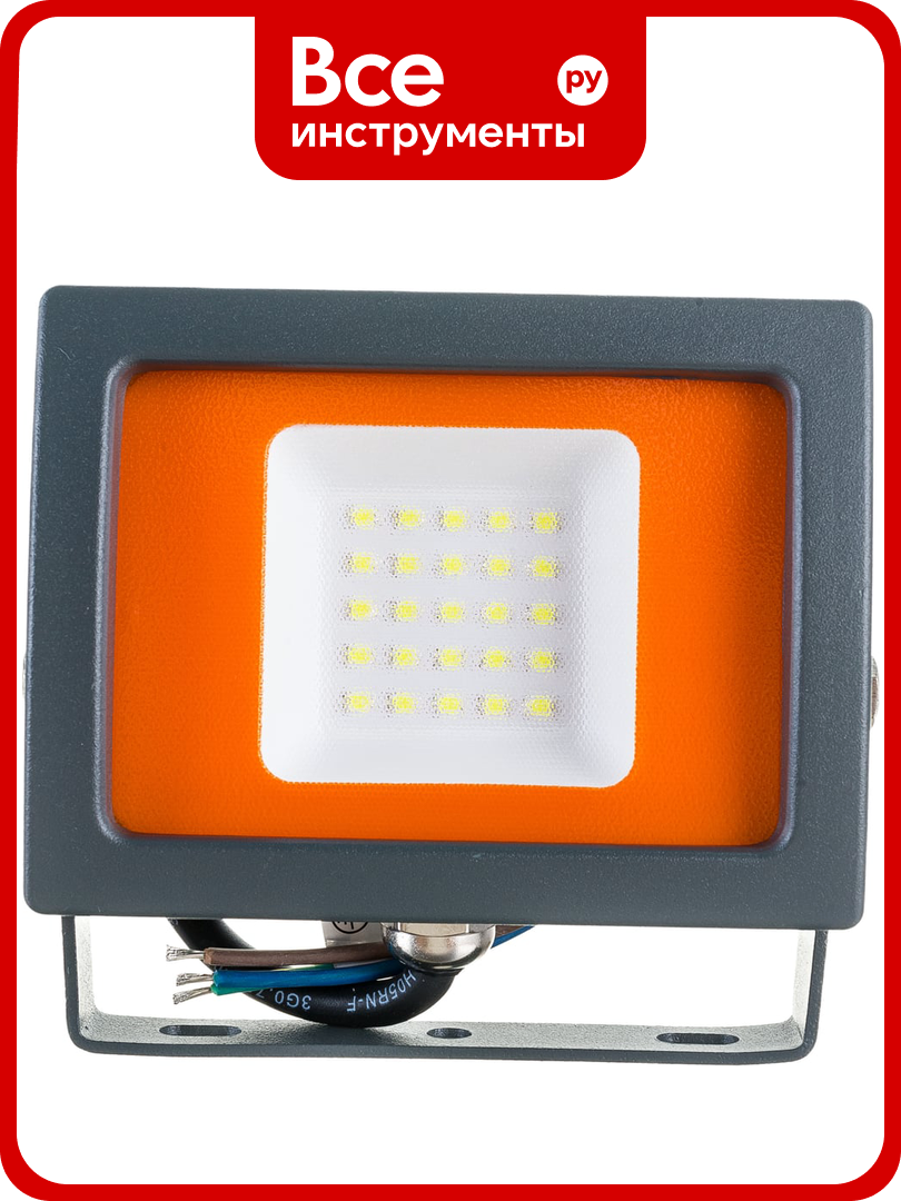 Светодиодный прожектор Jazzway PFL-SC 20Вт 6500К IP65 190-260В закален. матов. стекло